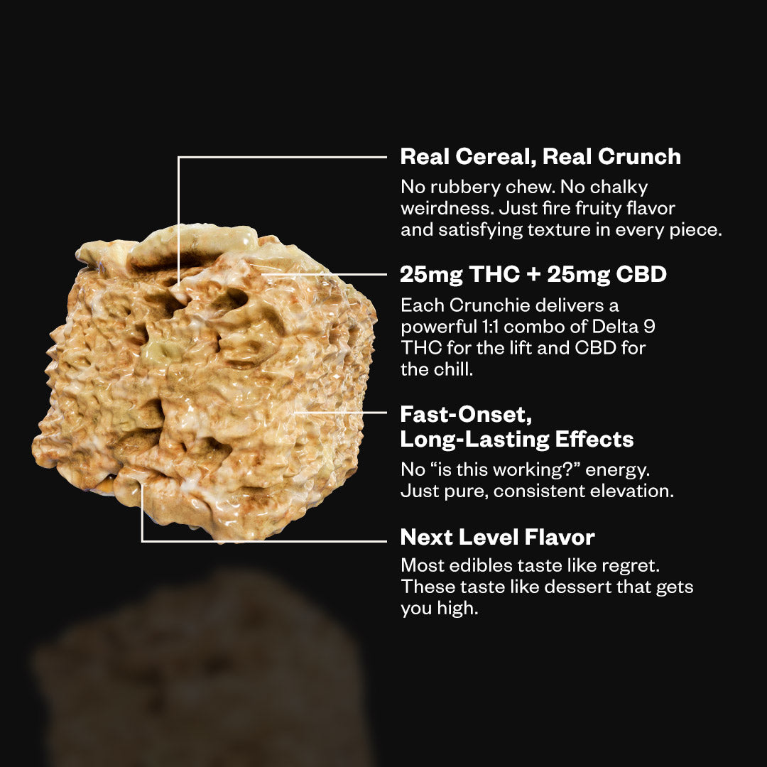 Cereal Edibles | Premium THC + CBD Edibles - Cinnamon Brulee / 1 pack | Munchies!