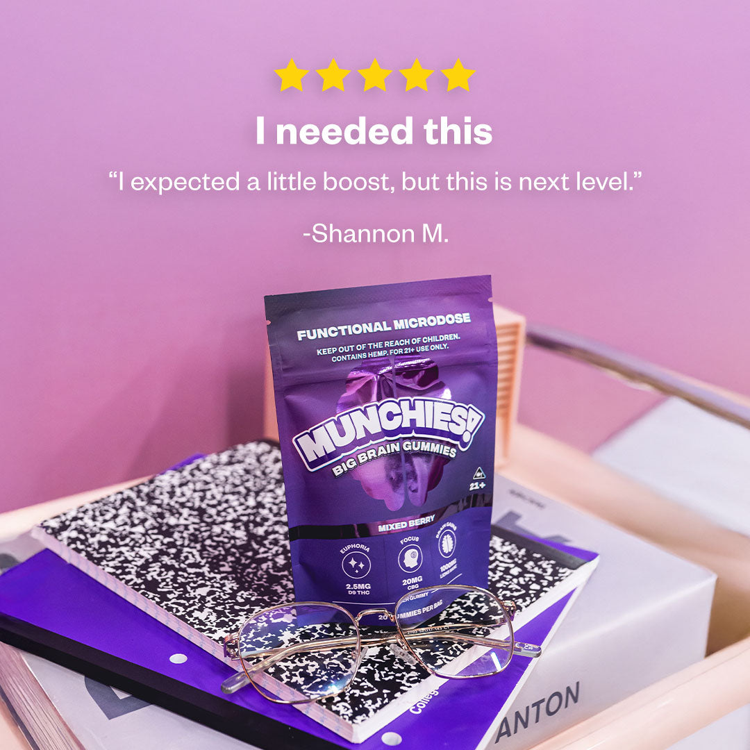 Microdose Delta-9 Gummies | Lion's Mane + THC - Big Brain / 20 Piece ...