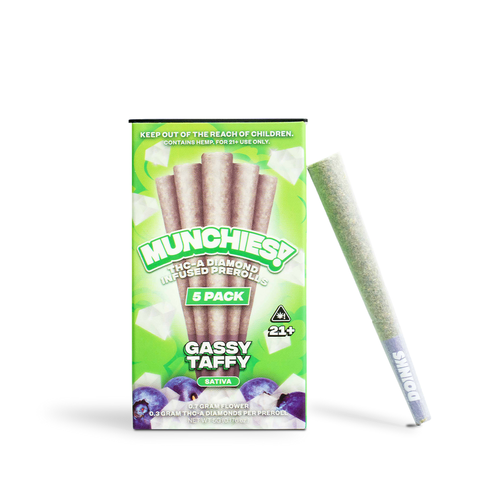 THCA Diamond Infused Prerolls | Five Pack - Gassy Taffy (Sativa) / 1 ...