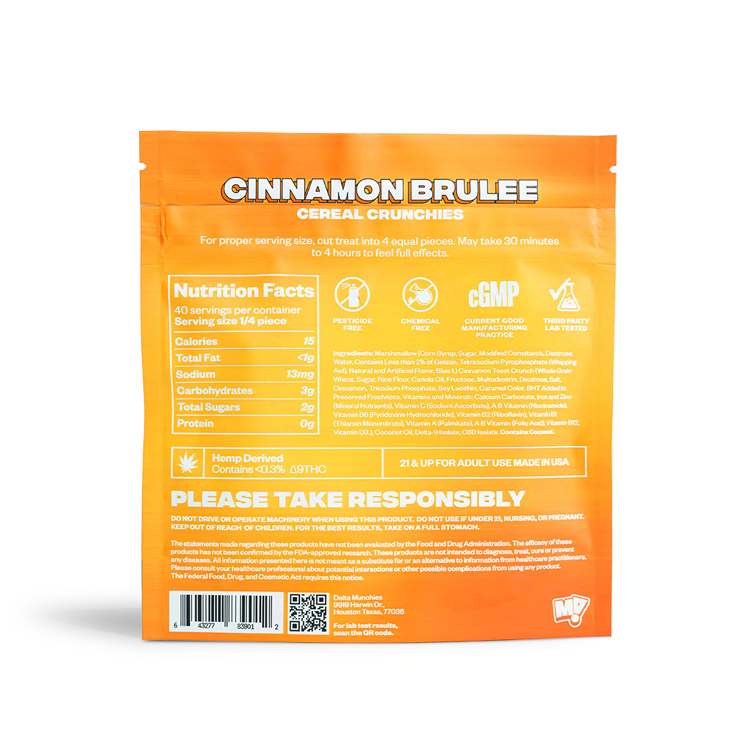 Cereal Edibles | Premium THC + CBD Edibles - Cinnamon Brulee / 1 pack ...